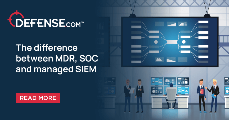 Difference between MDR, SOC & SIEM Difference between MDR, SOC & SIEM